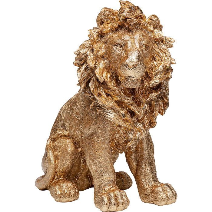 KARE Deco-Figurine Sitting Lion/Gold-42cm | Smart Living