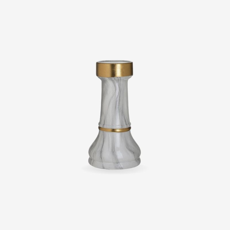 Deco Chess Pawn White & Gold – Smart Living