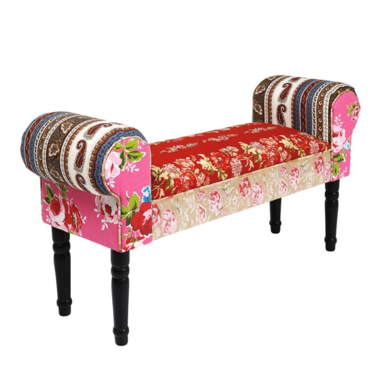 Bench Wing Patchwork Red – Smart Living