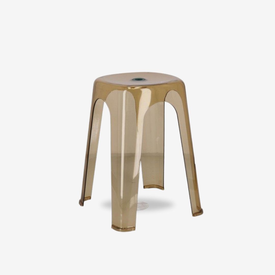 Stool Sony Amber Transparent 34.5×34.5×46.5 – Smart Living