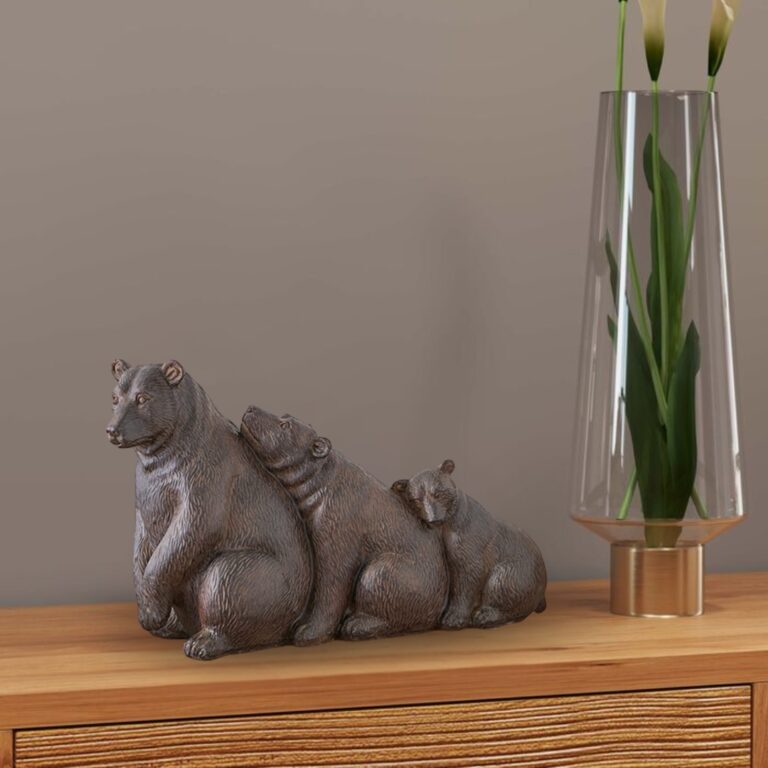 Deco Figurine Relaxed Bear Family – Smart Living