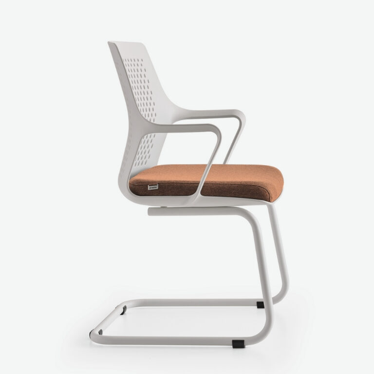 Office Chair Flat White Orange – Smart Living