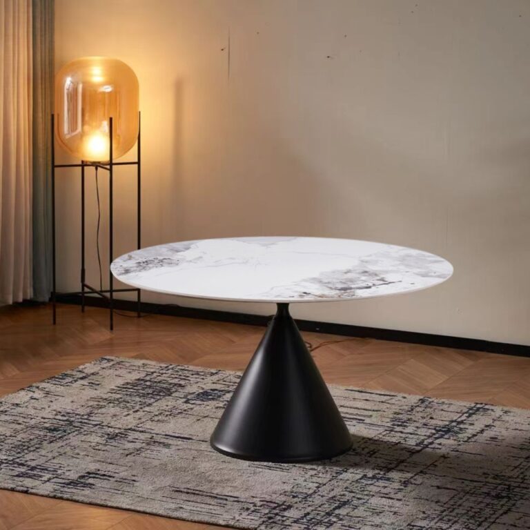 Table Atrium White Marble Ø110cm – Smart Living